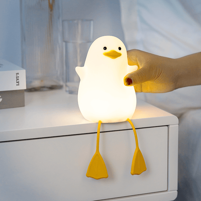UNEEDE Cute Duck Night Light, Squishy Duck Lamp, Silicone Dimmable Nur ...